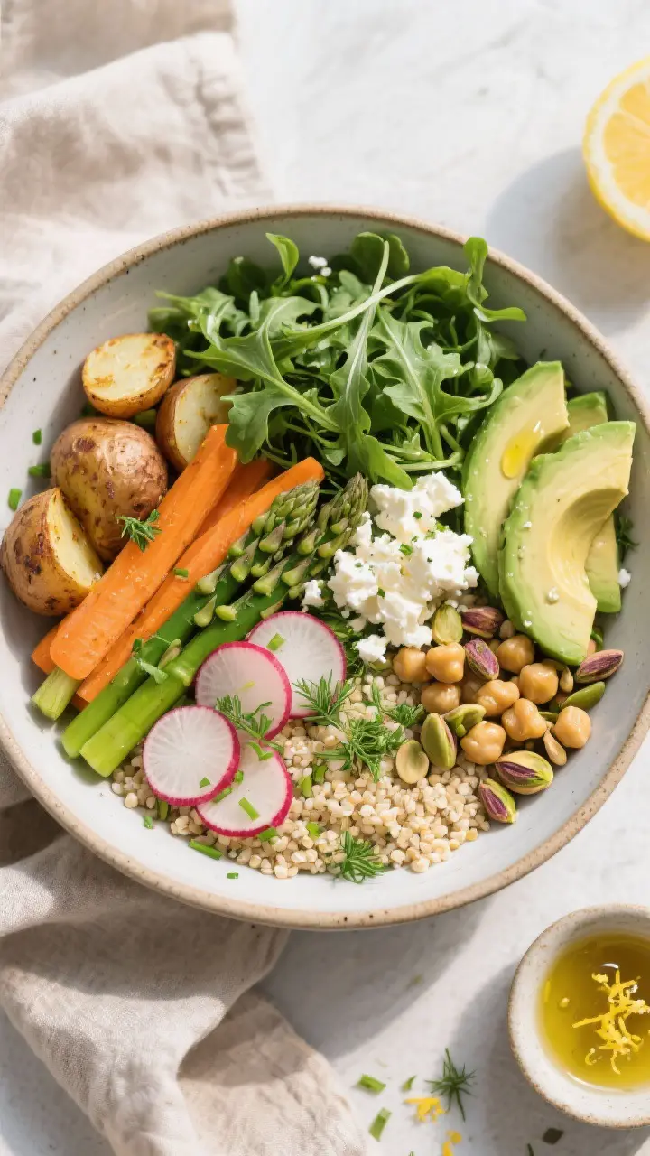 Spring Harvest Bowl With Roasted Vegetables – Bright, Fresh, and ...